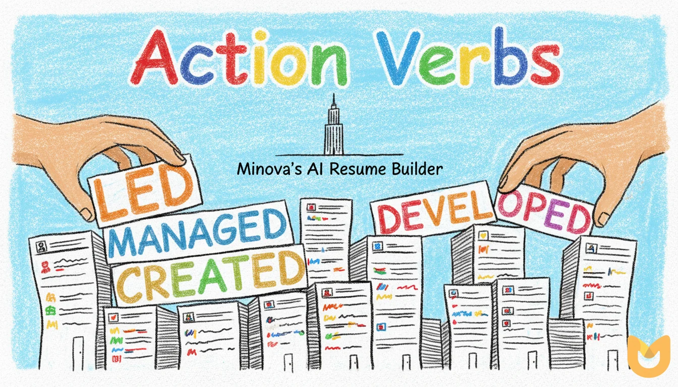 250+ Action Verbs to Supercharge Your Resume | Minova - ATS Resume Builder